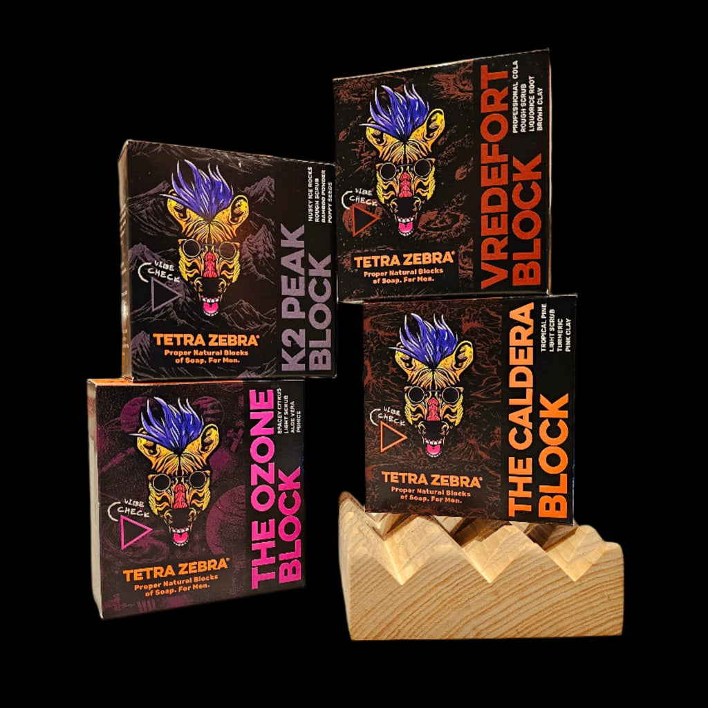 The Frusky Blast Pack – 4 Exfoliating Soap Blocks | Tetra Zebra